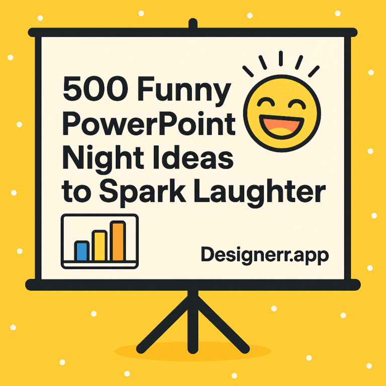 500 Funny and creative PowerPoint Night Ideas for friends - Designerr